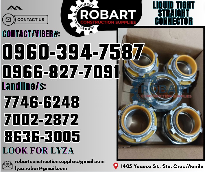 Liquid Tight Straight Connector, Commercial & Industrial, Construction ...