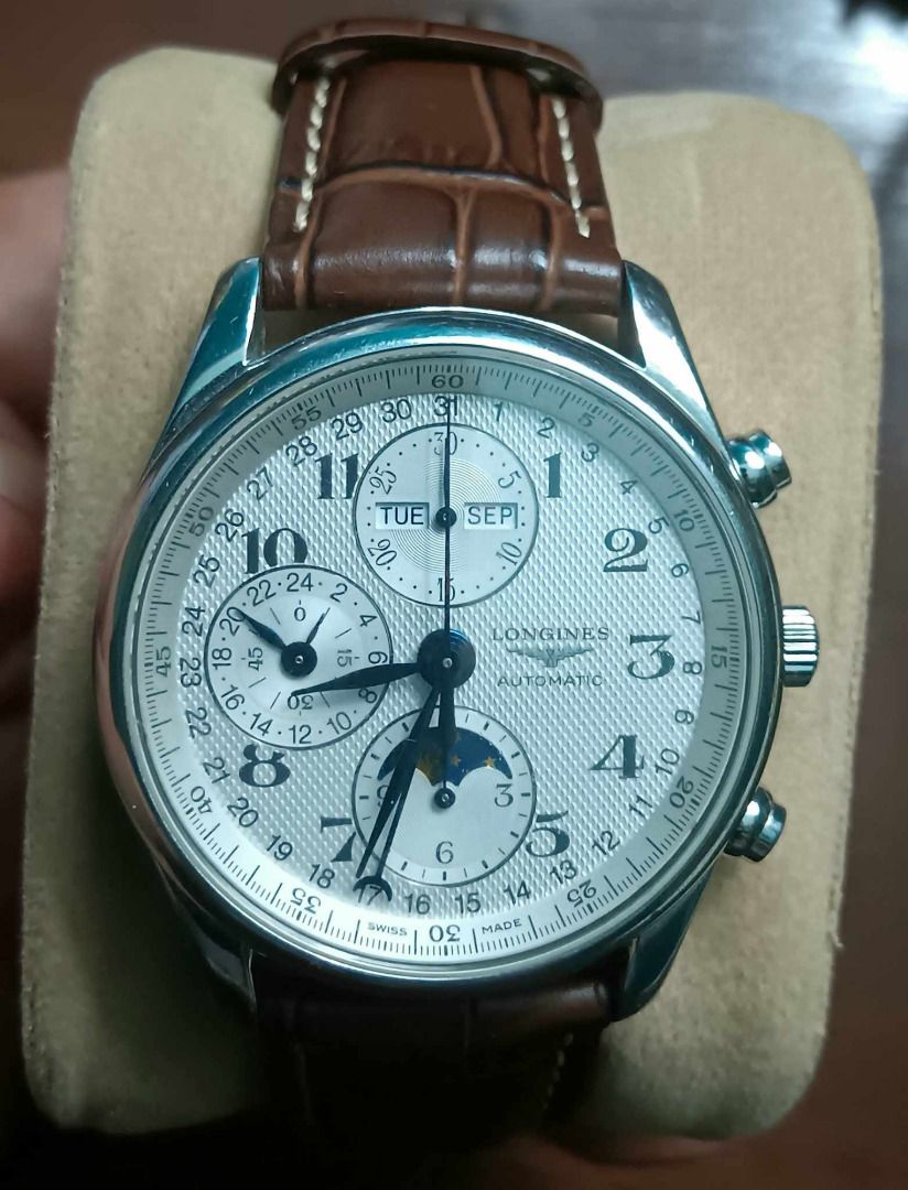 LONGINES MASTER COLLECTION CHRONOGRAPH MOON PHASE AUTOMATIC 40MM ...