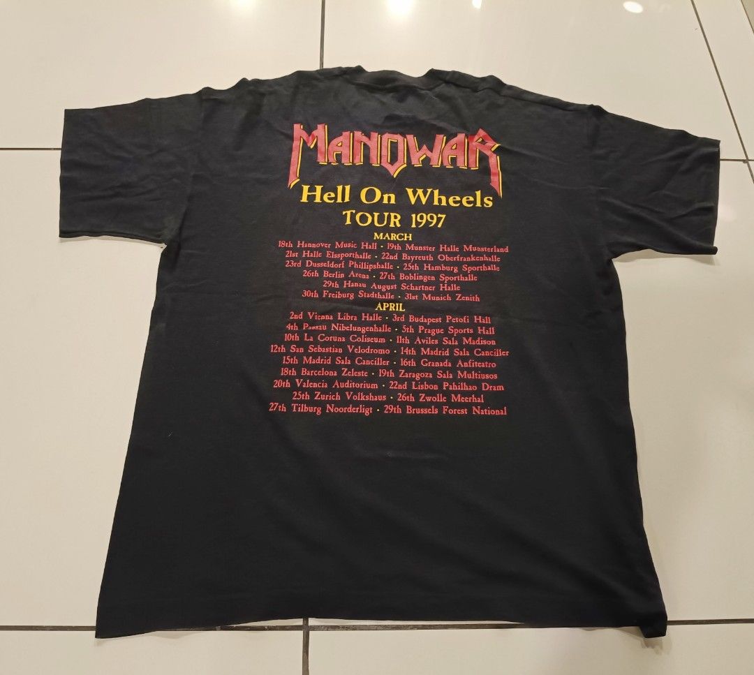 Vintage MANOWAR - LOUDER THAN HELL tour 1997 MOTORHEAD METALLICA SLAYER HELLOWEEN IRON MAIDEN ...