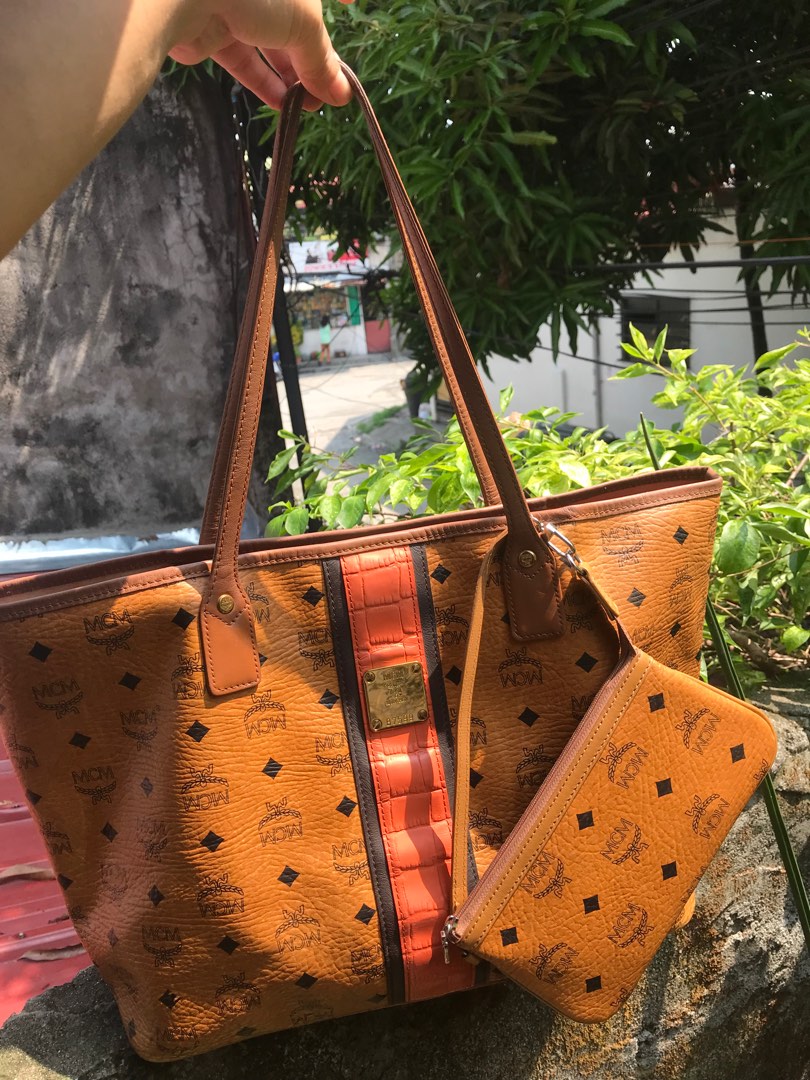 MCM with free pouch, Luxury, Bags & Wallets on Carousell