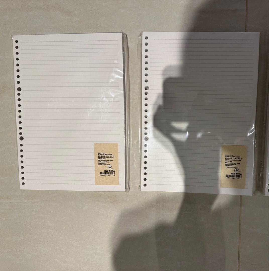 Muji B5 loose leaf paper, Hobbies & Toys, Stationery & Craft, Stationery & School Supplies on ...