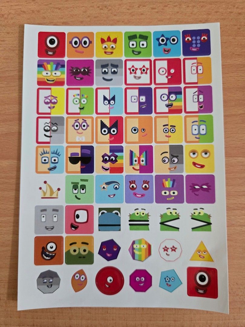 Number blocks stickers, Hobbies & Toys, Toys & Games on Carousell