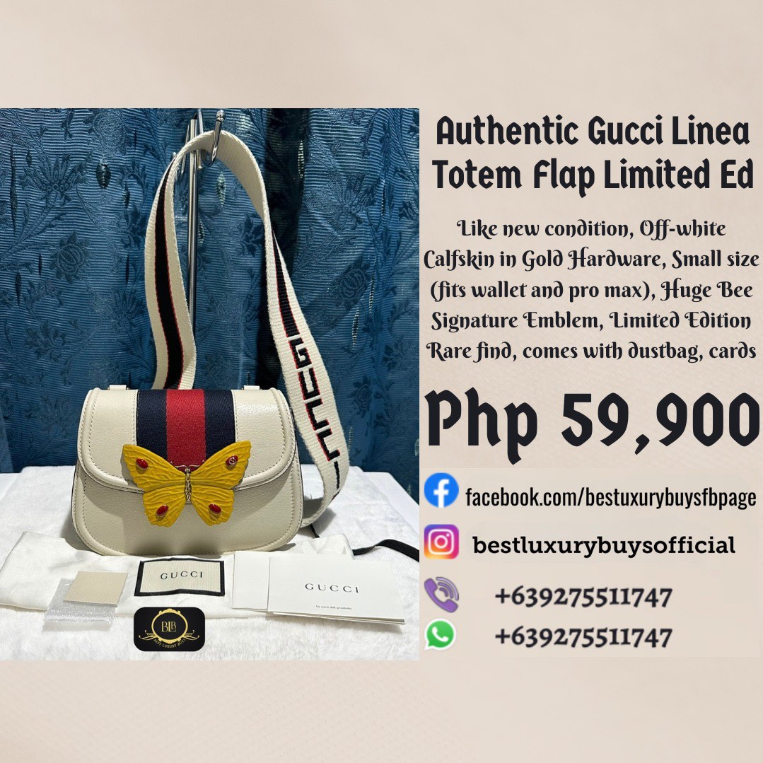 Onhand Authentic Gucci Linea Totem Flap Limited Edition Bee Sling ...