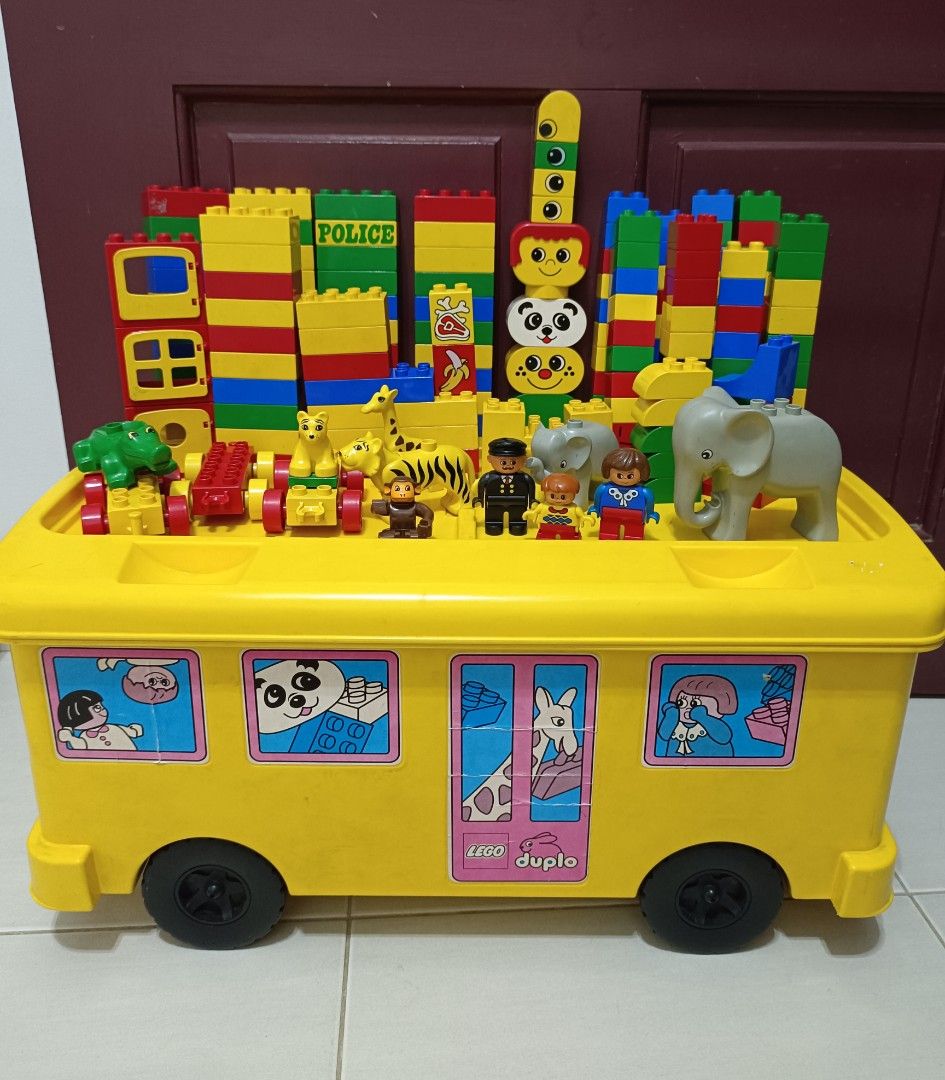 Vintage Original Lego duplo 1997 ride on animal bus container storage ...
