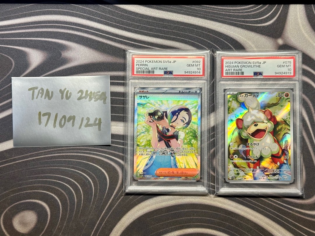 PSA 10 Pokemon Card Perrin SAR 092/066 Hisuian Growlithe AR 075/066 Japanese, Hobbies & Toys ...
