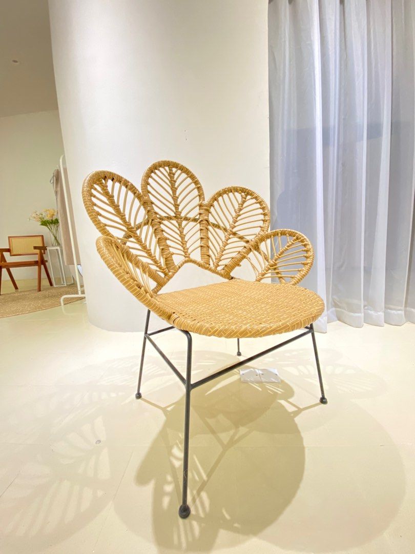 Rattan Chair with Steel Leg, Furniture & Home Living, Furniture, Chairs ...