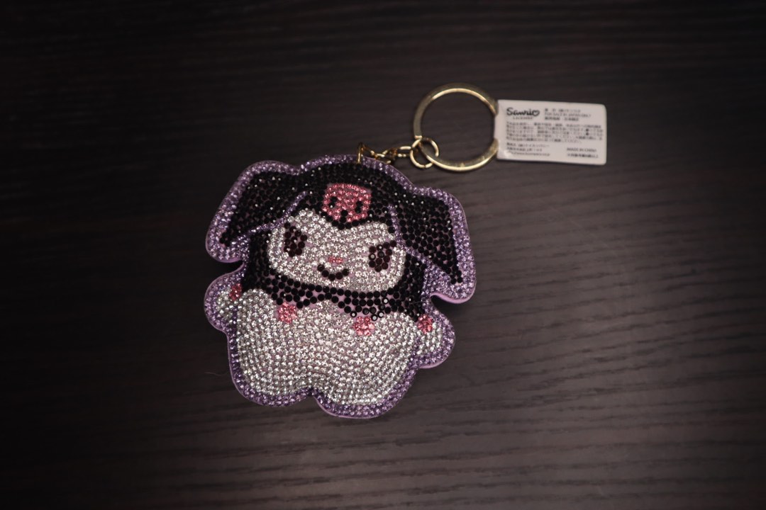 Sanrio- Kuromi Potetan Rhinestone Mascot Keychain, Hobbies & Toys, Toys & Games on Carousell