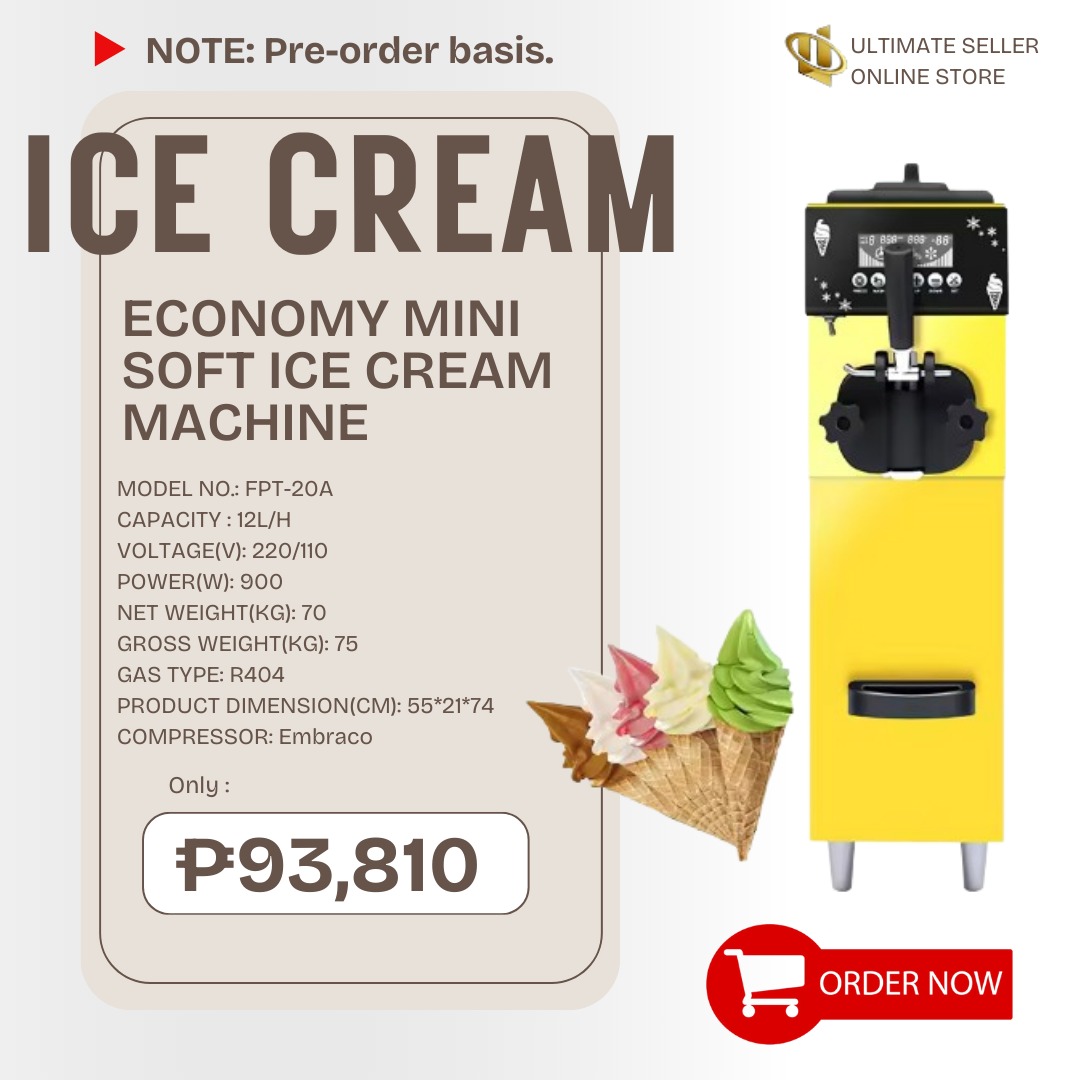 SOFT SERVE ICE CREAM MACHINE (1 NOZZLE) ECONOMY MINI SOFT ICE CREAM ...