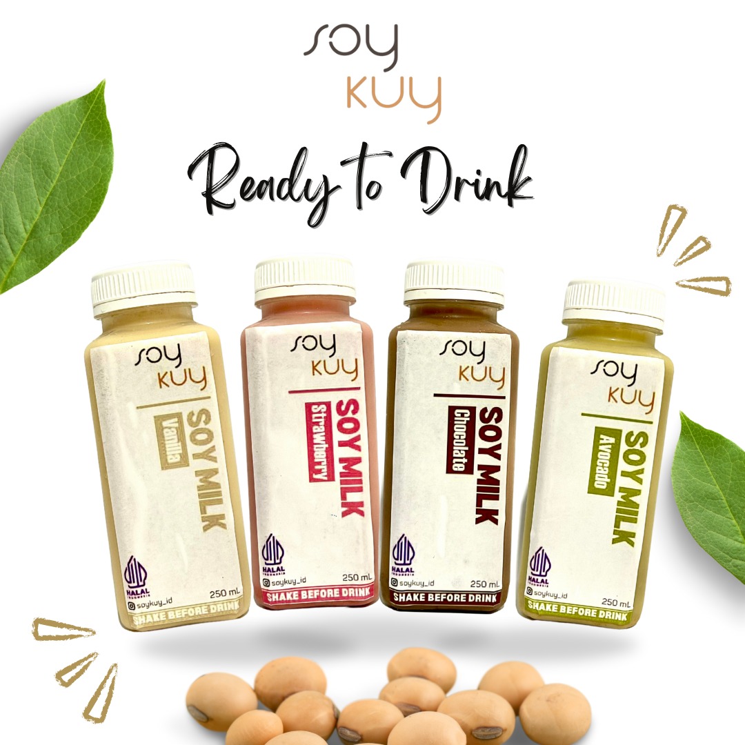 Susu Kedelai SoyKuy Kemasan Botol Ready to Drink Halal, Makanan ...