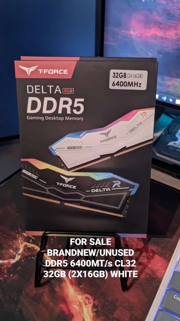 T-FORCE DELTA RGB DDR5 DESKTOP MEMORY WHITE 32GB (2x16GB), Computers ...
