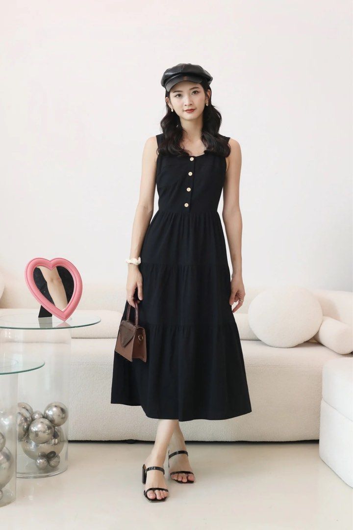 TLC Label Manon Dress Black, Women's Fashion, Dresses & Sets, Dresses ...