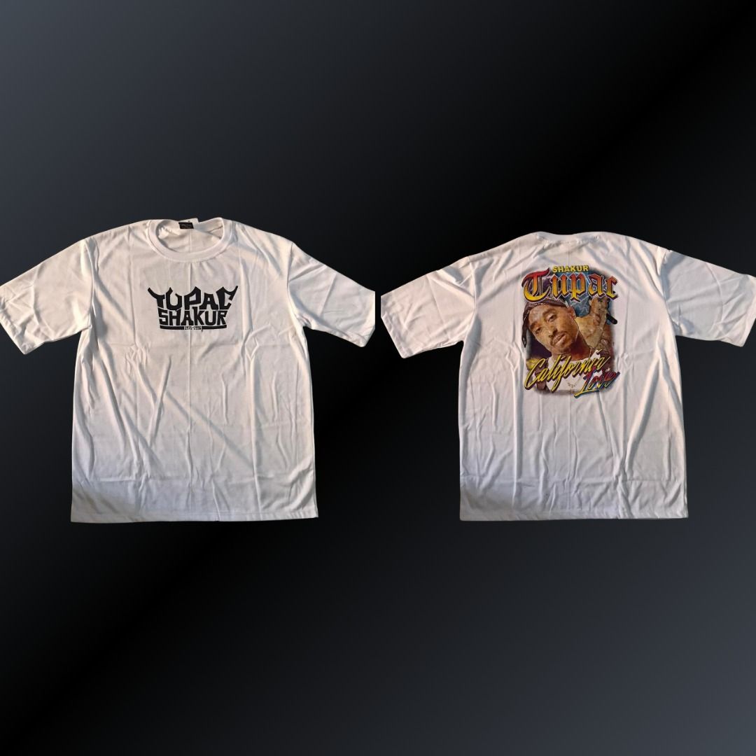 Tupac Design White T, Men's Fashion, Tops & Sets, Tshirts & Polo Shirts ...