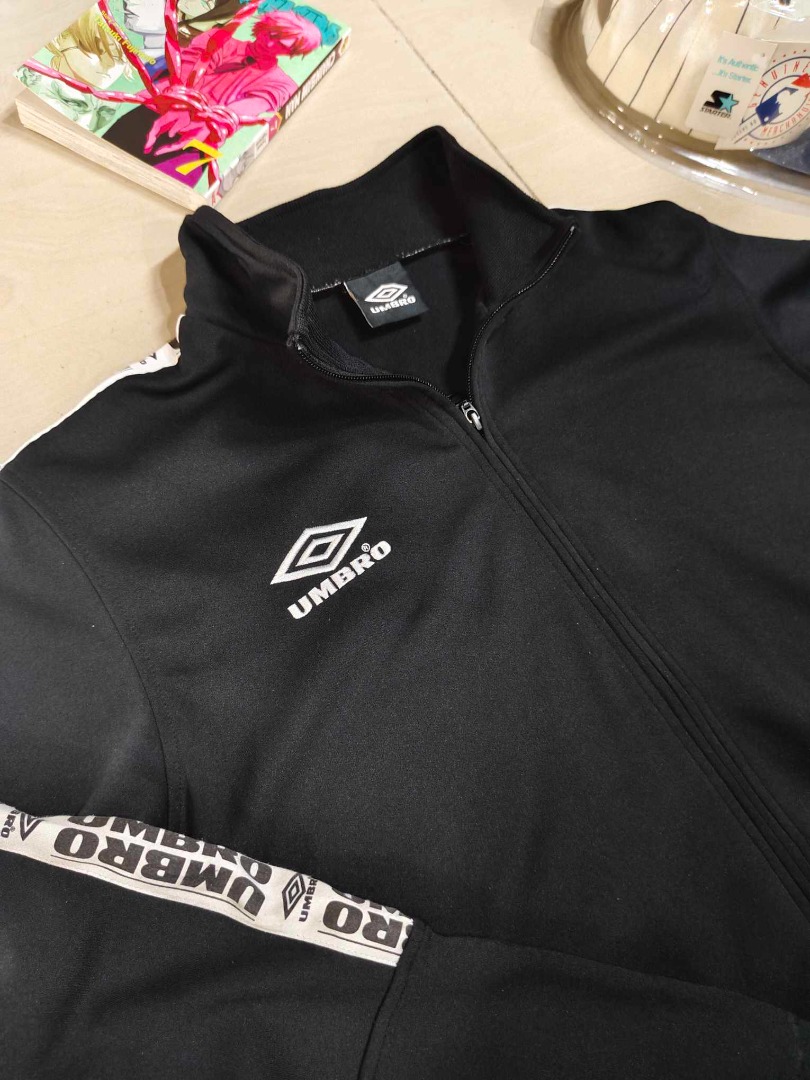 Umbro Black Track Jacket Sporty, Men's Fashion, Coats, Jackets and ...