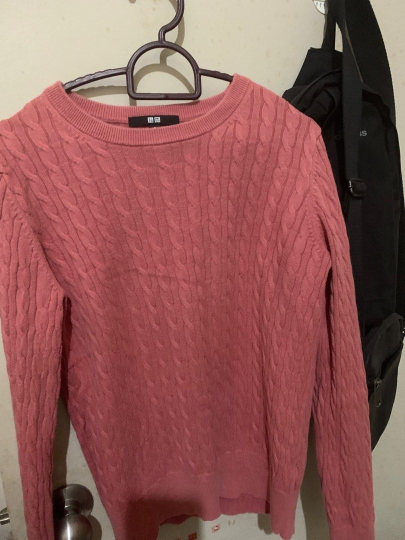 Uniqlo Pink Sweater, Women's Fashion, Tops, Other Tops on Carousell