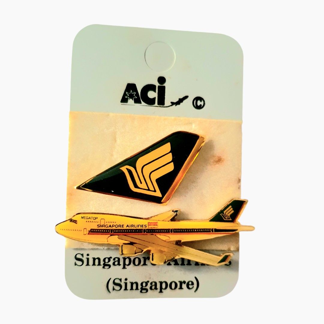 Vintage Rare SQ SIA Legendary Boeing 747 Big Top Plane Tail Fin with ...