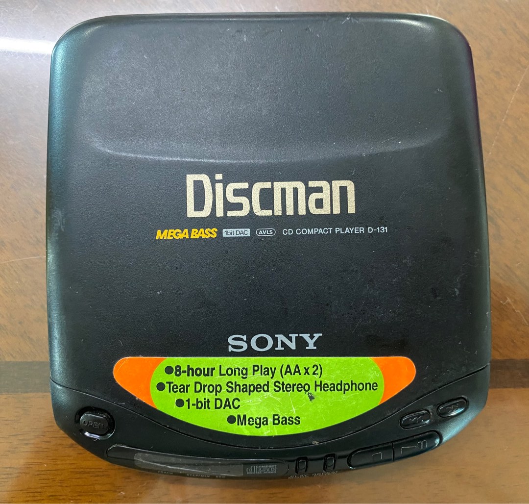 Vintage Sony Portable Discman Walkman CD Player Handheld D-131 80s 90s ...