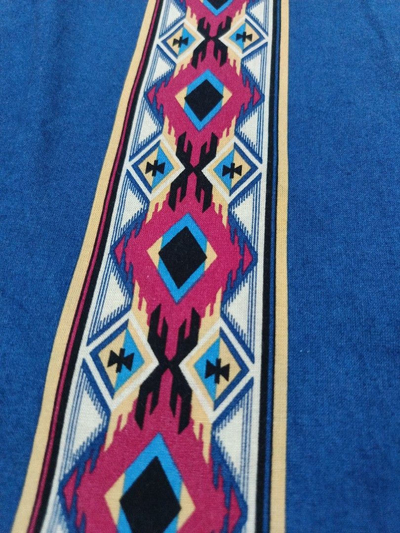 VINTAGE WRANGLER AZTEC WESTERN SHIRT, Men's Fashion, Tops & Sets ...