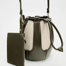 Zara Contrast Bucket Bag, Women's Fashion, Bags & Wallets, Cross-body ...