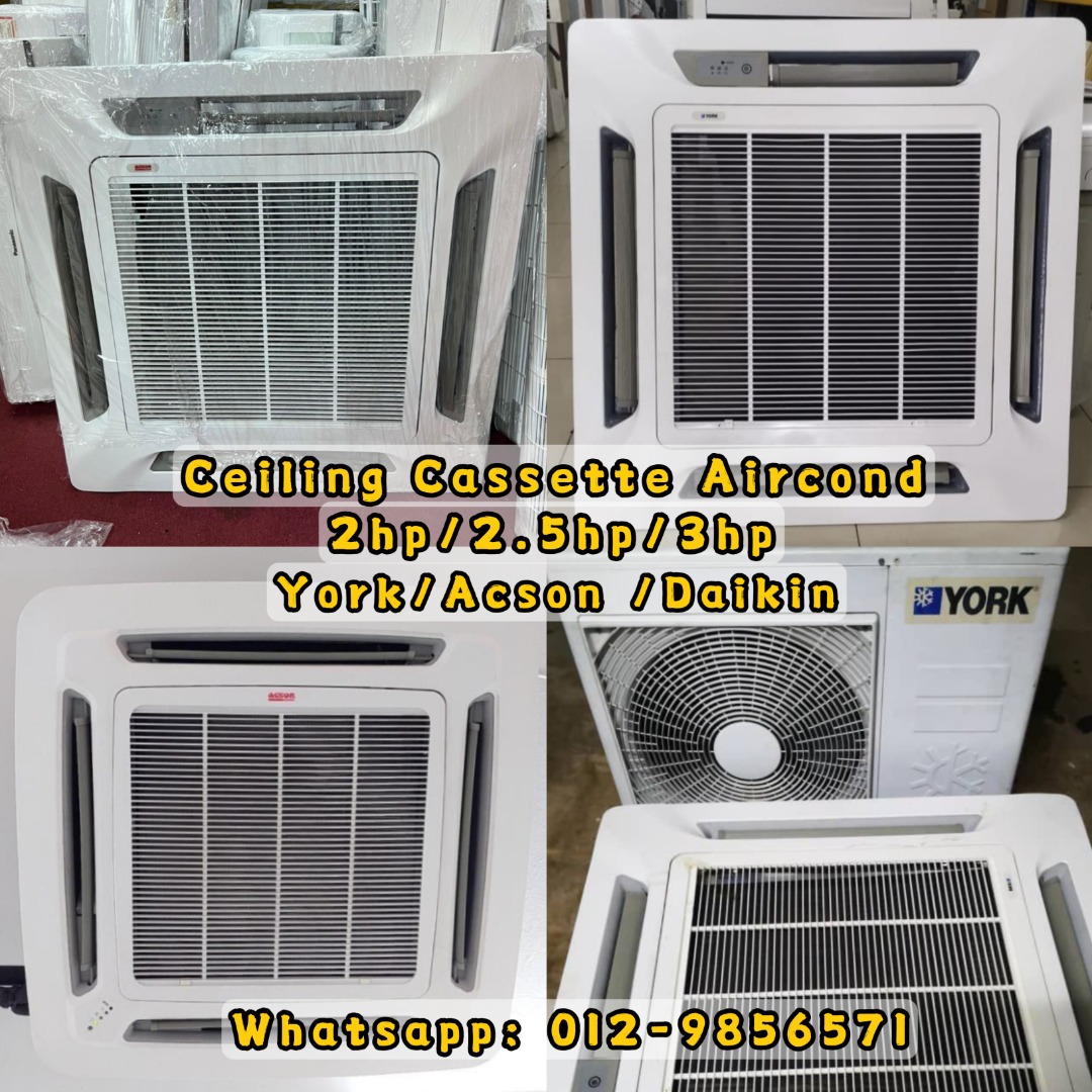 2hp - 2.5hp York / Acson Ceiling Cassette Aircond, TV & Home Appliances ...