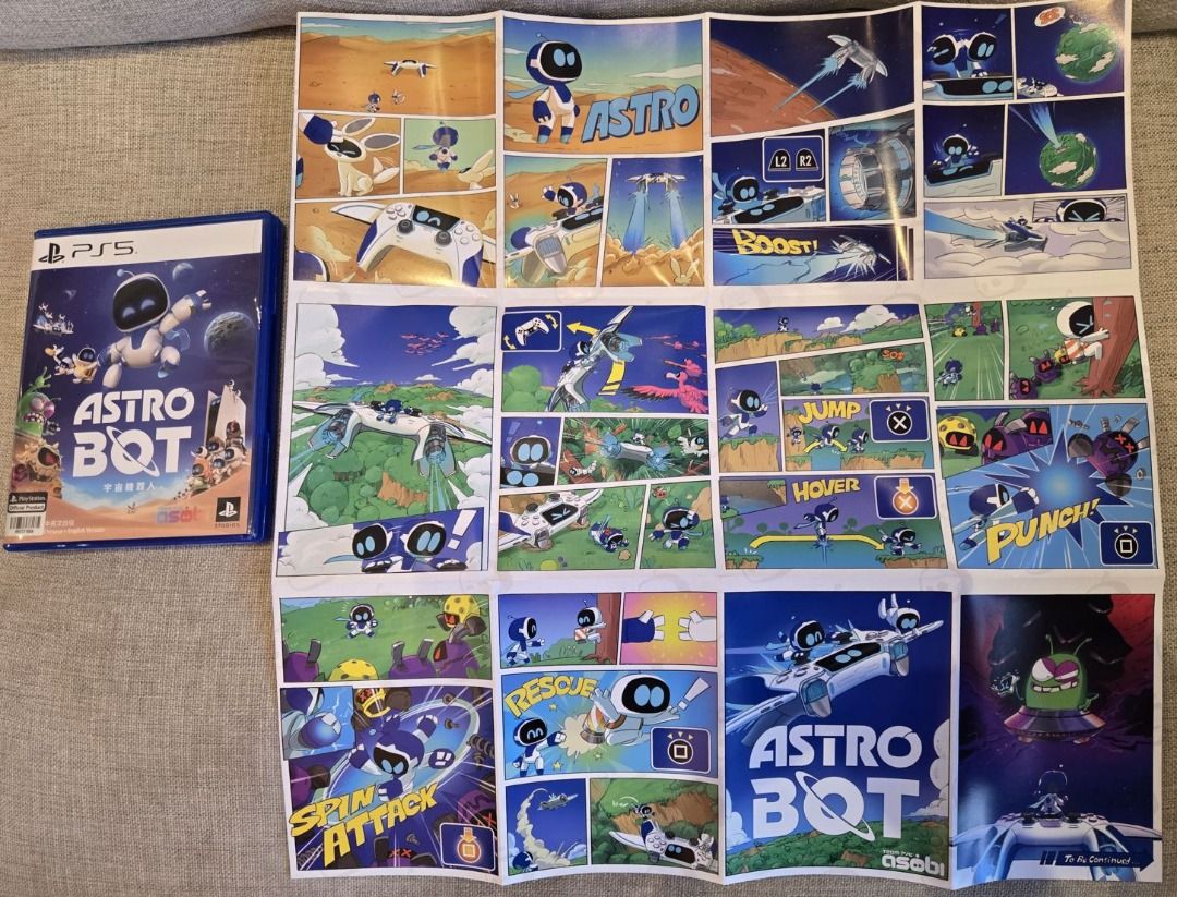 (全新送實體海報 + DLC) PS5 Astro Bot 太空機器人 (行版, 中文/ 英文 ENGLISH/ 日文), 電子遊戲 ...