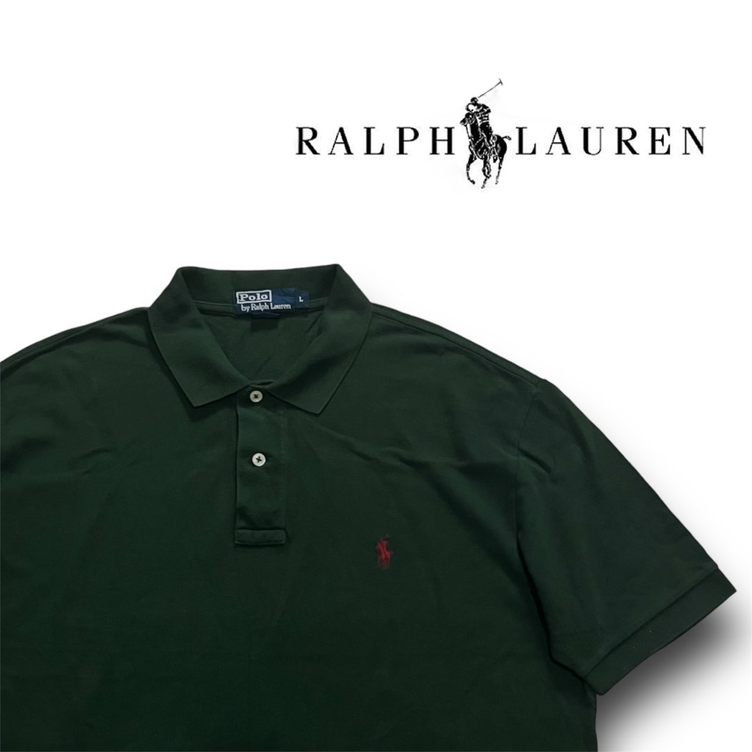 Authentic Polo Ralph Lauren Dark Green Red Pony Polo Shirt, Luxury ...