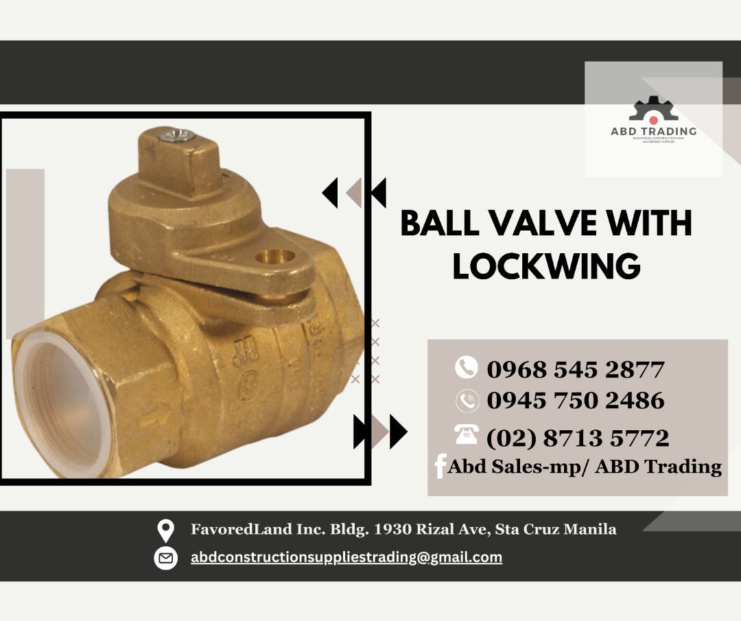 BALL VALVE WITH LOCKWING, Commercial & Industrial, Construction Tools ...