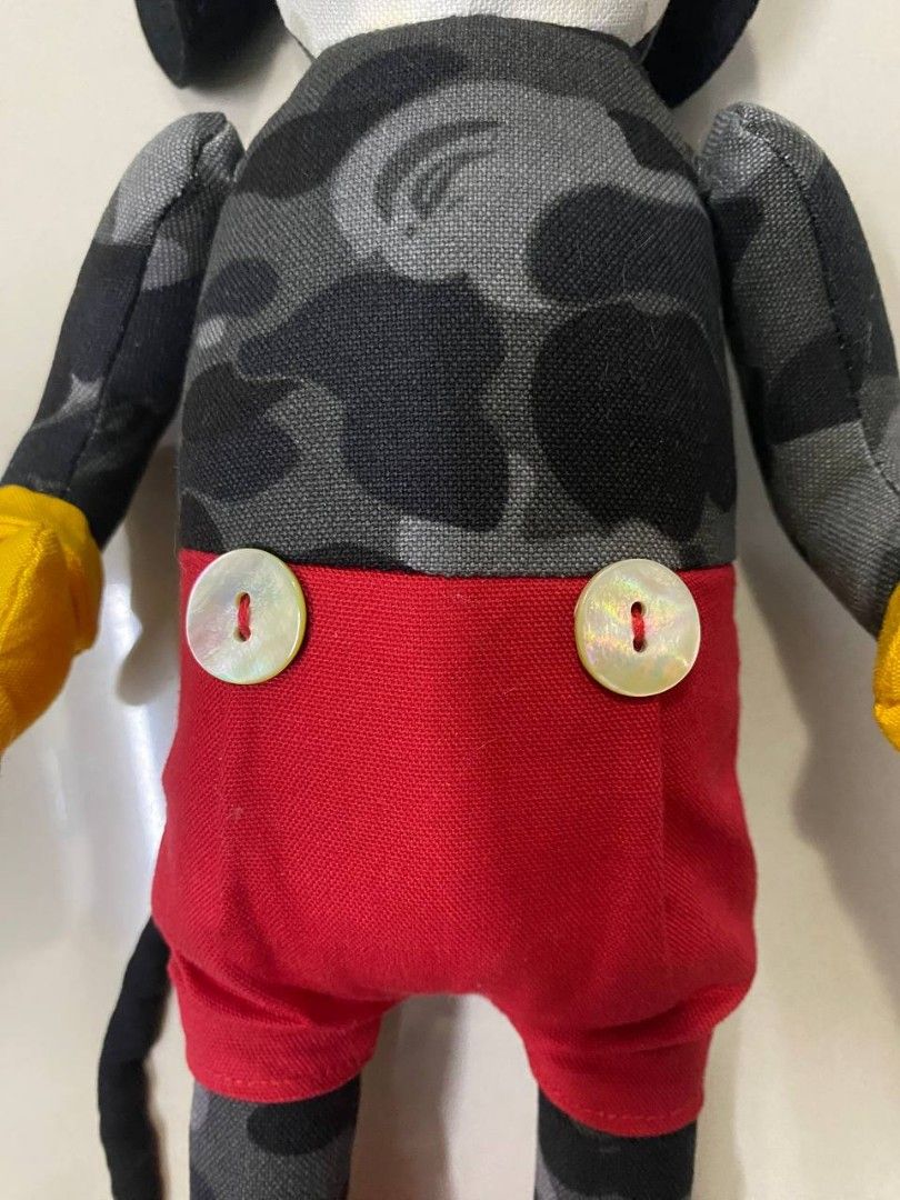 BAPE 2008 x Disney Bape Camo Mickey Mouse Plush doll A bathing Ape ...