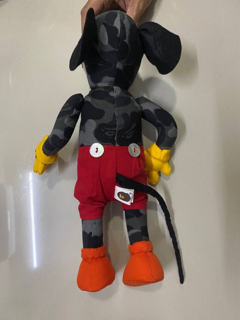 BAPE 2008 x Disney Bape Camo Mickey Mouse Plush doll A bathing Ape ...