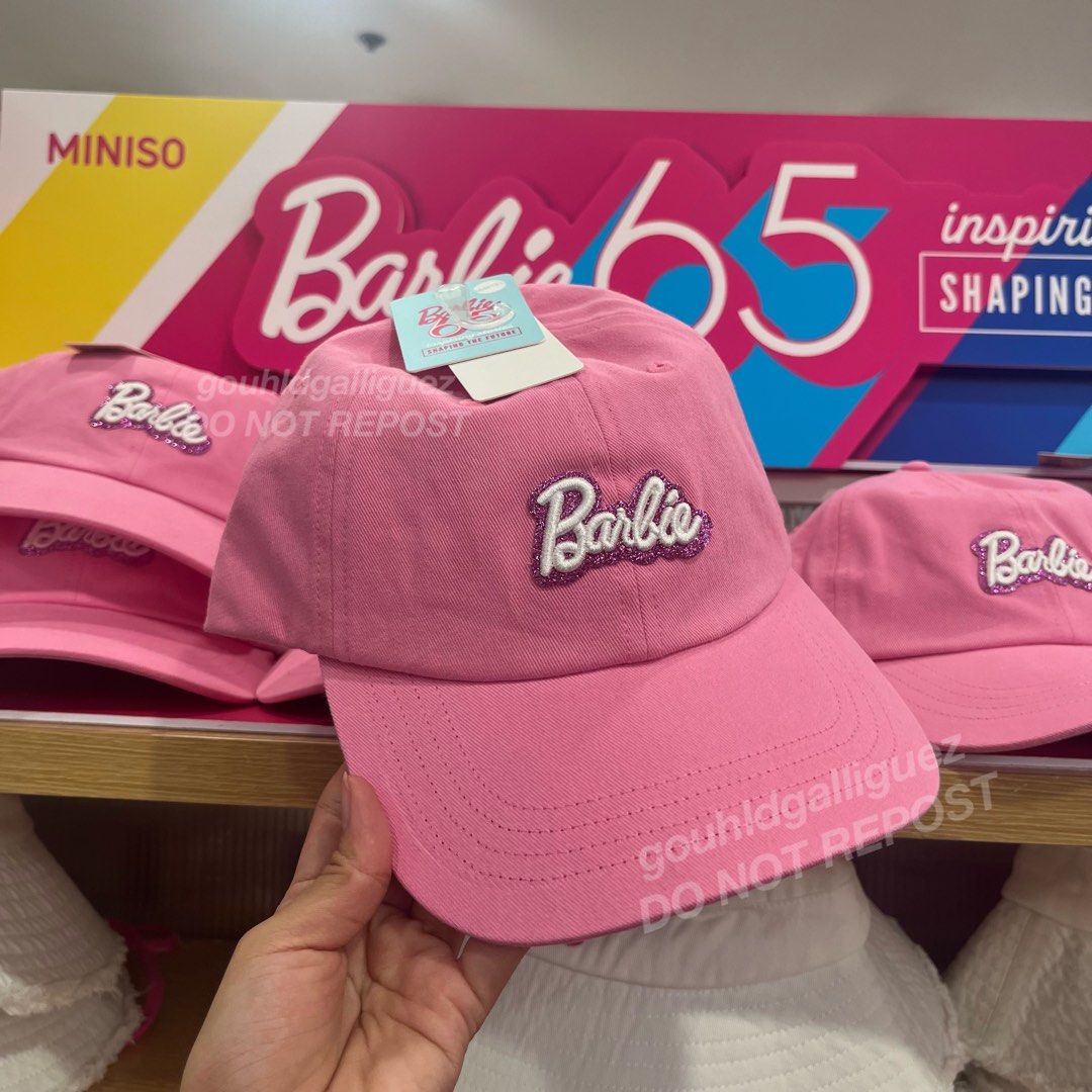 Barbie x Miniso Pink Cap, Men's Fashion, Watches & Accessories, Caps ...