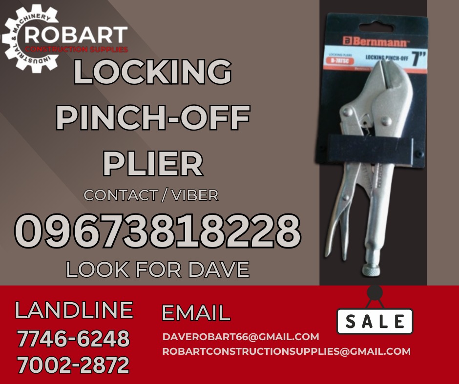 BERNMANN LOCKING PINCH-OFF PLIER, Commercial & Industrial, Industrial ...