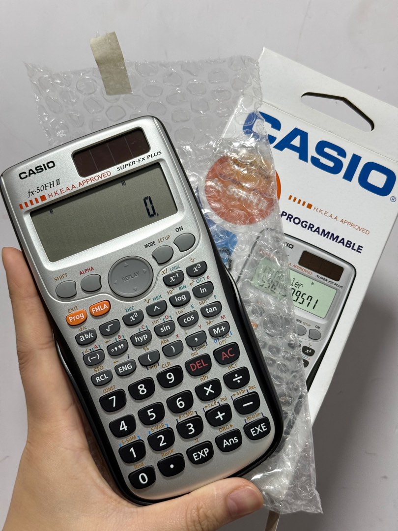 CASIO fx-50FH II Calculator全新帶盒帶說明書 HKEAA DSE適用, 電腦＆科技, 商務用科技產品 - Carousell