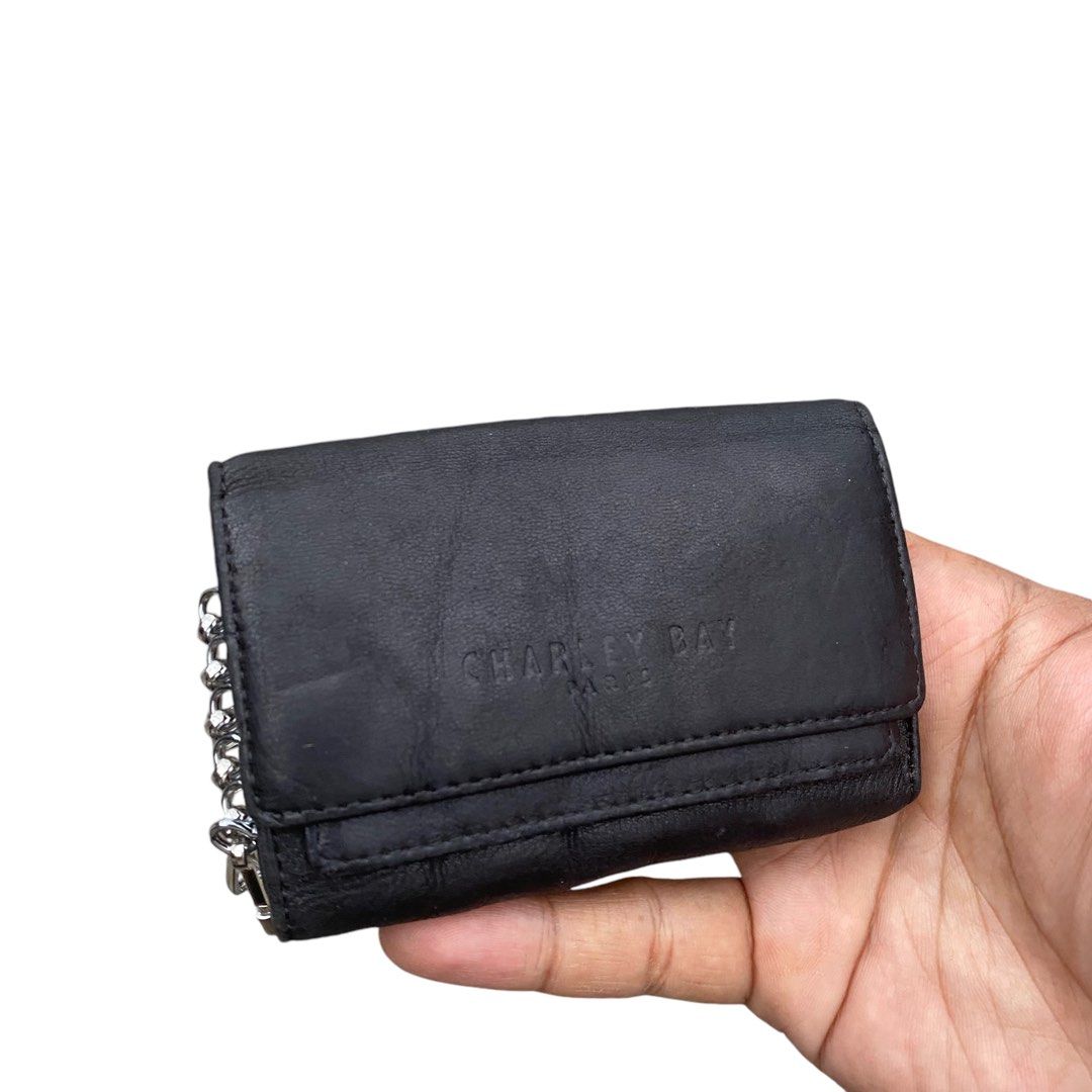 Charley Bay Paris Leather Key Holder Mini Wallet, Men's Fashion ...