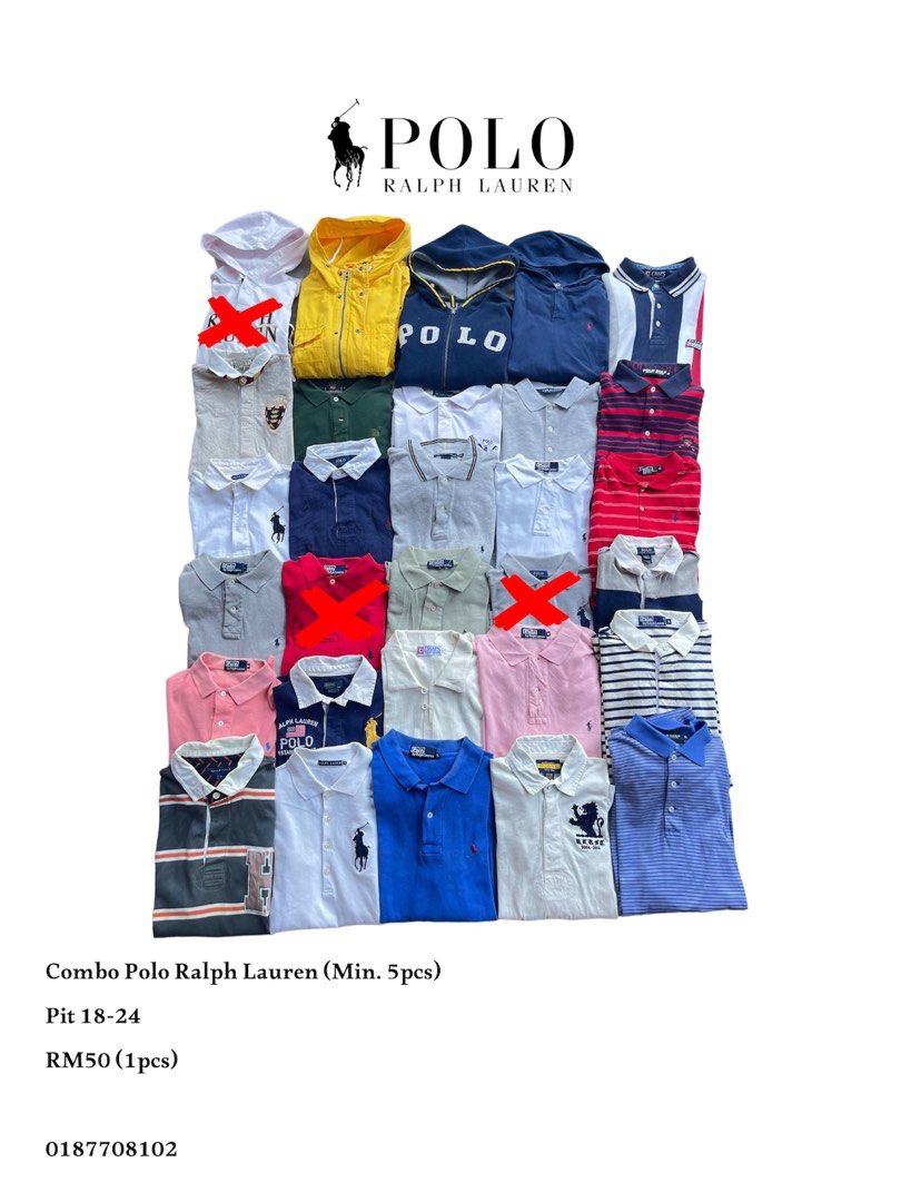 Combo Polo Ralph Lauren (Min. 2pcs), Men's Fashion, Tops & Sets ...