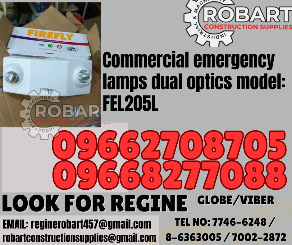 Commercial emergency lamps dual optics model: FEL205L, Commercial ...