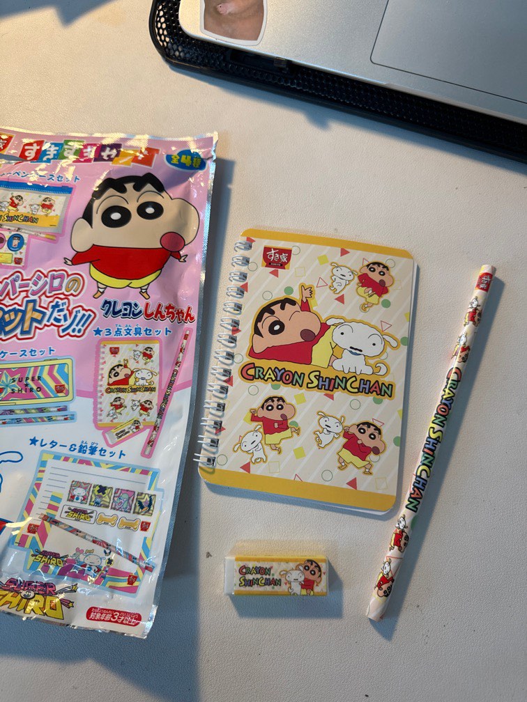 Crayon Shinchan Stationery set bind bag, Hobbies & Toys, Stationery ...