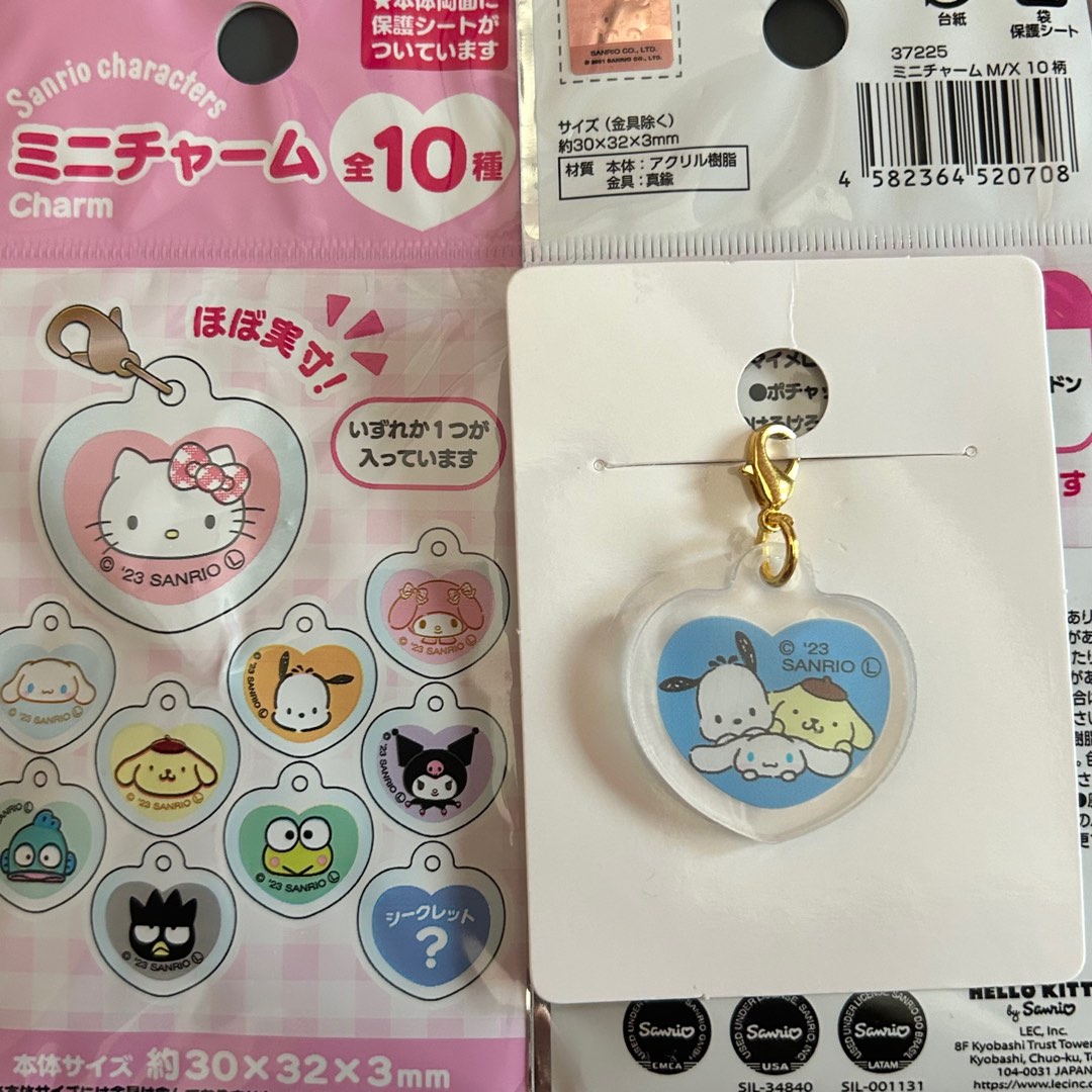 daiso sanrio acrylic keychain secret design, Hobbies & Toys, Stationery ...
