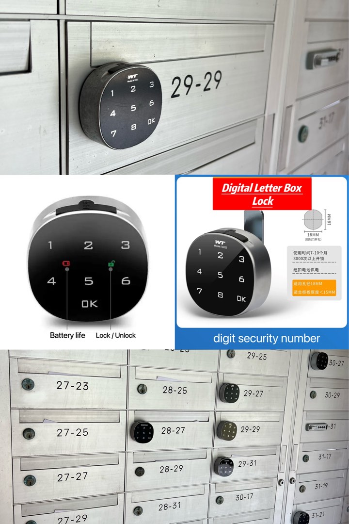 Digital Lock (Letter Box), Furniture & Home Living, Security & Locks ...