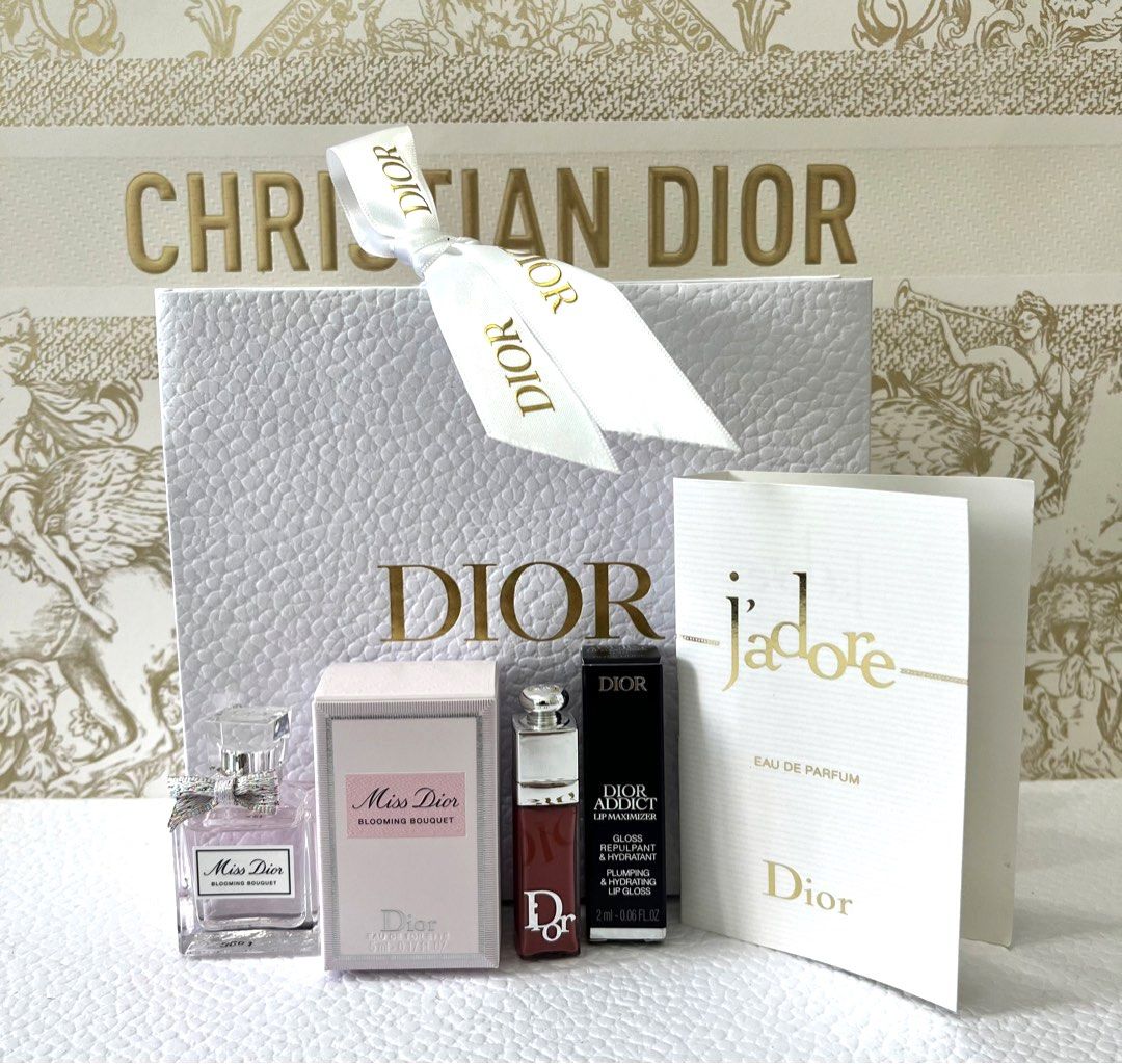 Dior Perfume Miniature, Mini Lip Gloss and Jadore EDP Vial Gift Set ...