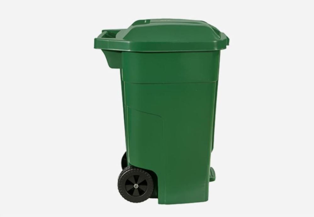 DUST BIN WITH FOOT PEDAL AND PLASTIC WHEELS 70 LITERS, Furniture & Home ...