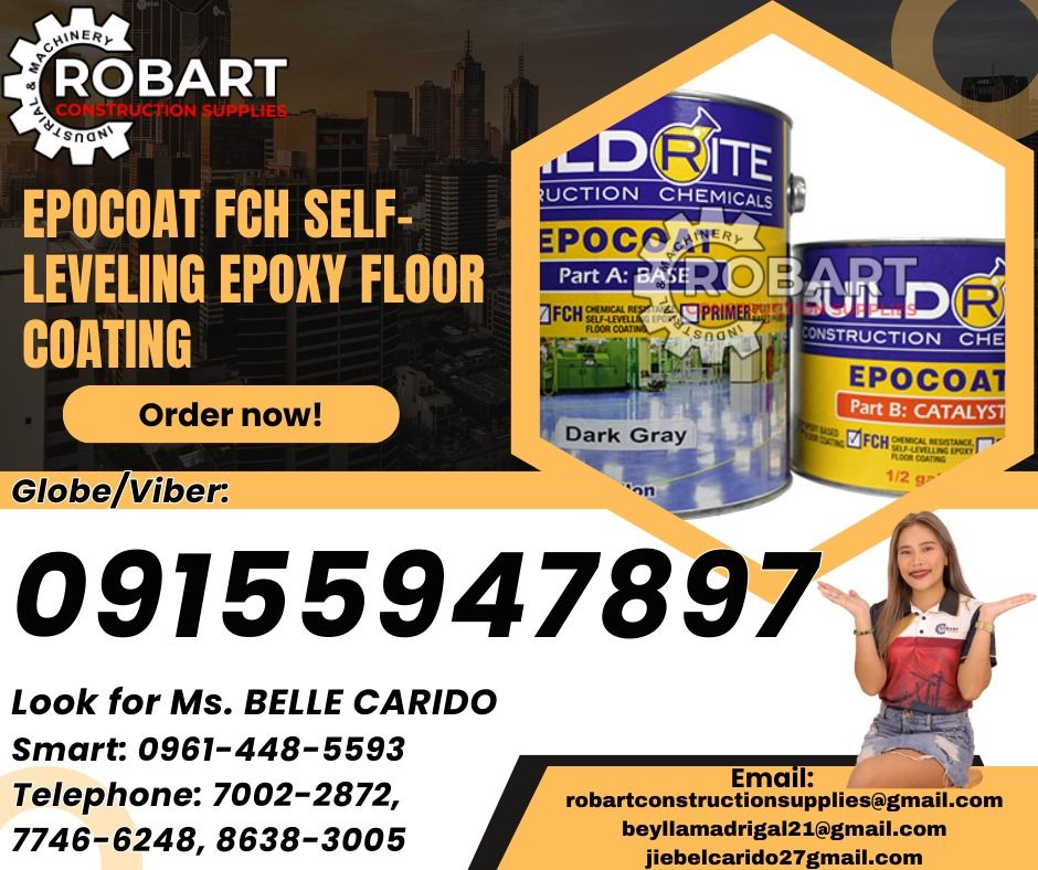 EPOCOAT FCH self-leveling epoxy floor coating, Commercial & Industrial ...