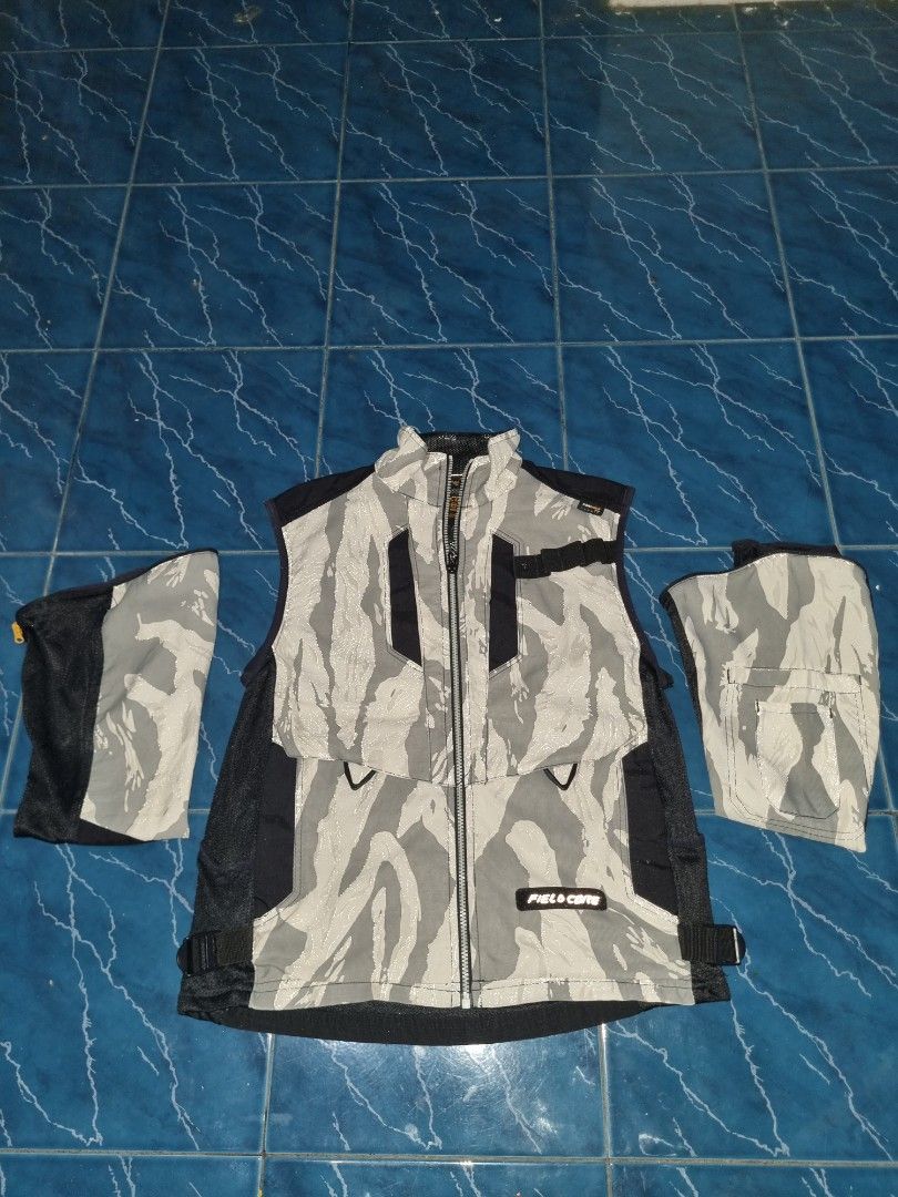 Field Core Biker Camo Jacket (Bisa jadi Vest + Packable) Cordura Pabric ...