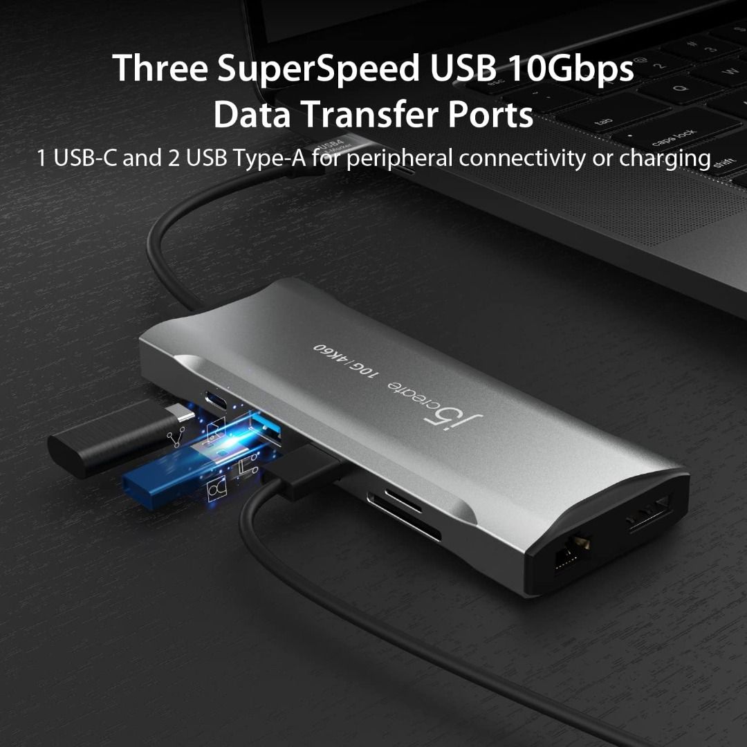 【FREE DELIVERY】J5CREATE JCD543P USB-C™ TRIPLE DISPLAY DOCKING STATION ...