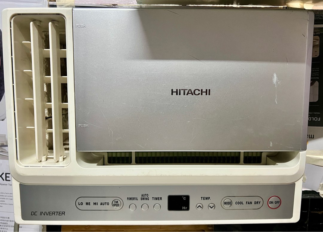 Hitachi 1hp full dc inverter window type, TV & Home Appliances, Air ...