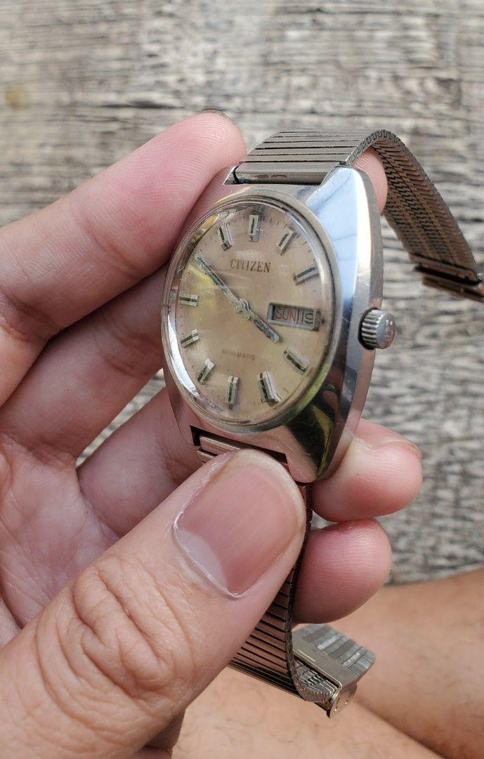 Jam Citizen Automatic Classik watch Salmon dial Rare JDM Japan vintage ...