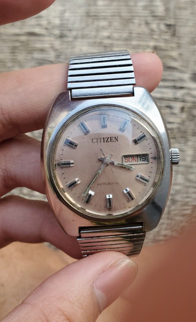 Jam Citizen Automatic Classik watch Salmon dial Rare JDM Japan vintage ...