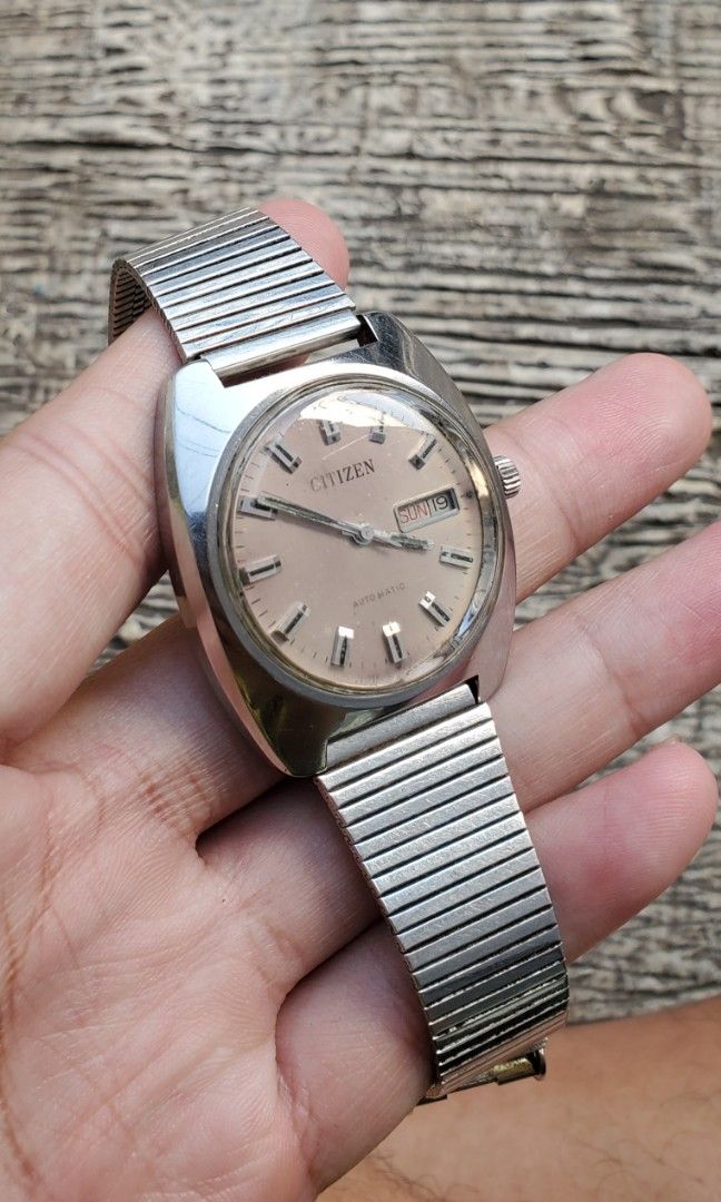 Jam Citizen Automatic Classik watch Salmon dial Rare JDM Japan vintage ...