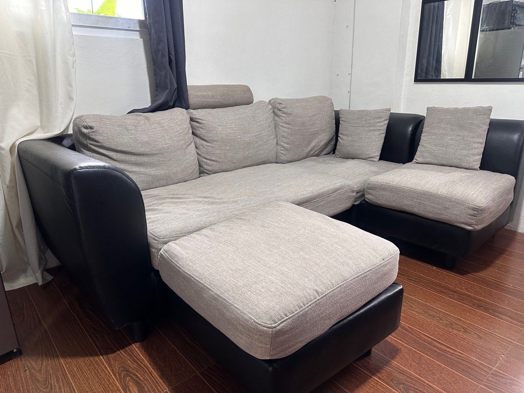 Japan surplus modular L type fully washable sofa with ottoman ...