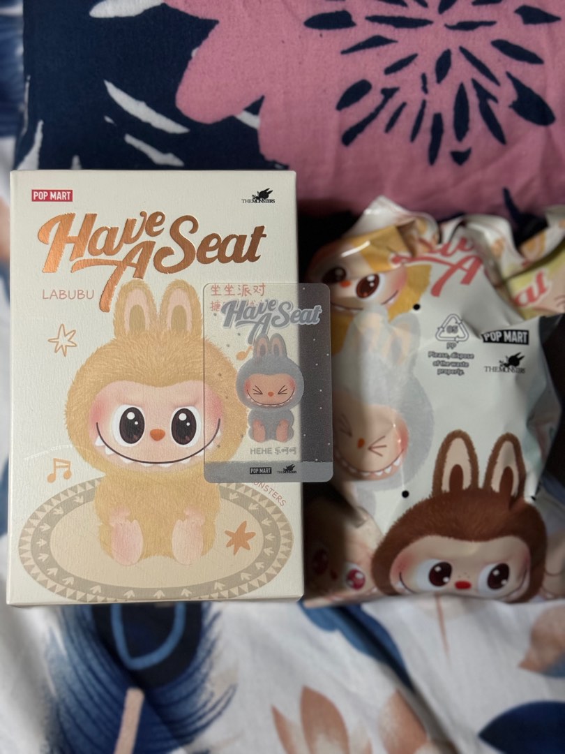 Labubu Have a Seat ‘HeHe’, Hobbies & Toys, Toys & Games on Carousell