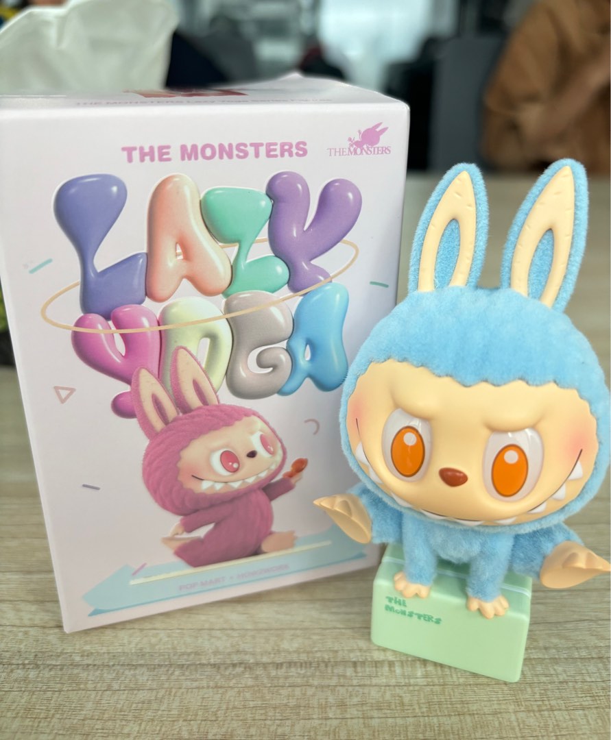 Labubu Lazy Yoga, Hobbies & Toys, Toys & Games on Carousell