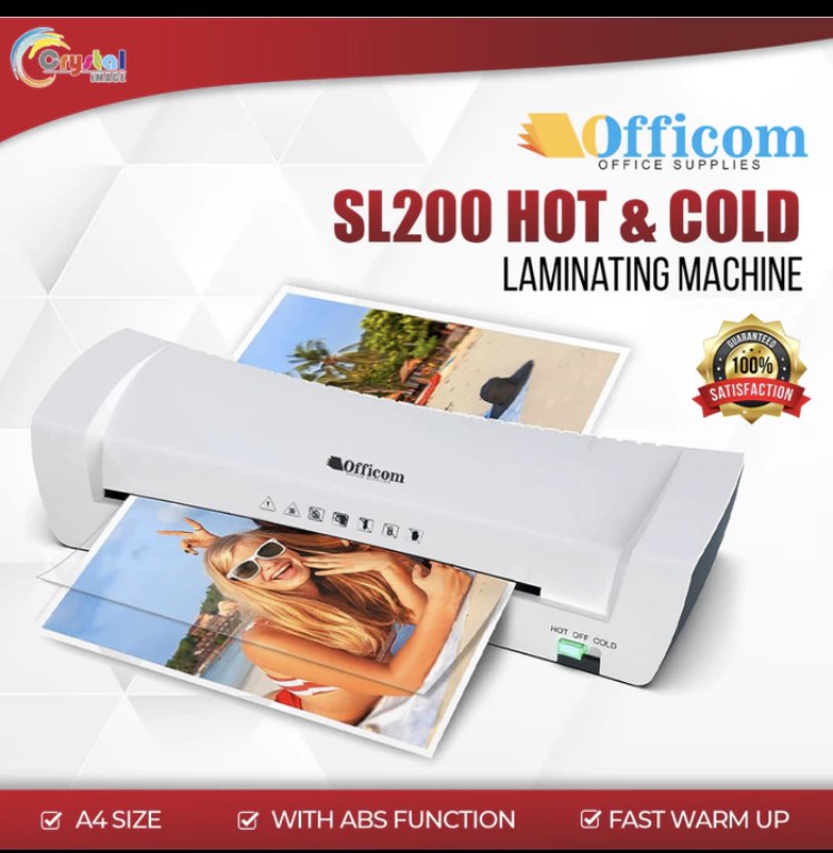 Laminating machine A4 officom, Computers & Tech, Printers, Scanners & Copiers on Carousell